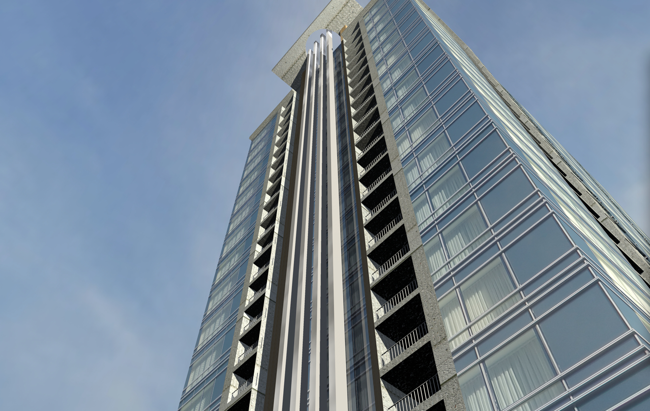 3d model skyscraper apartment building office