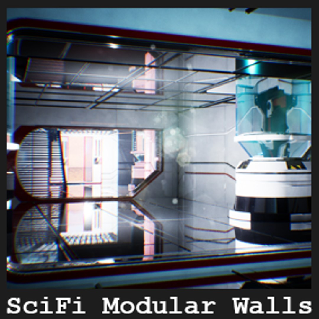 SciFi Modular Walls 47 Assets 3D - TurboSquid 2111609