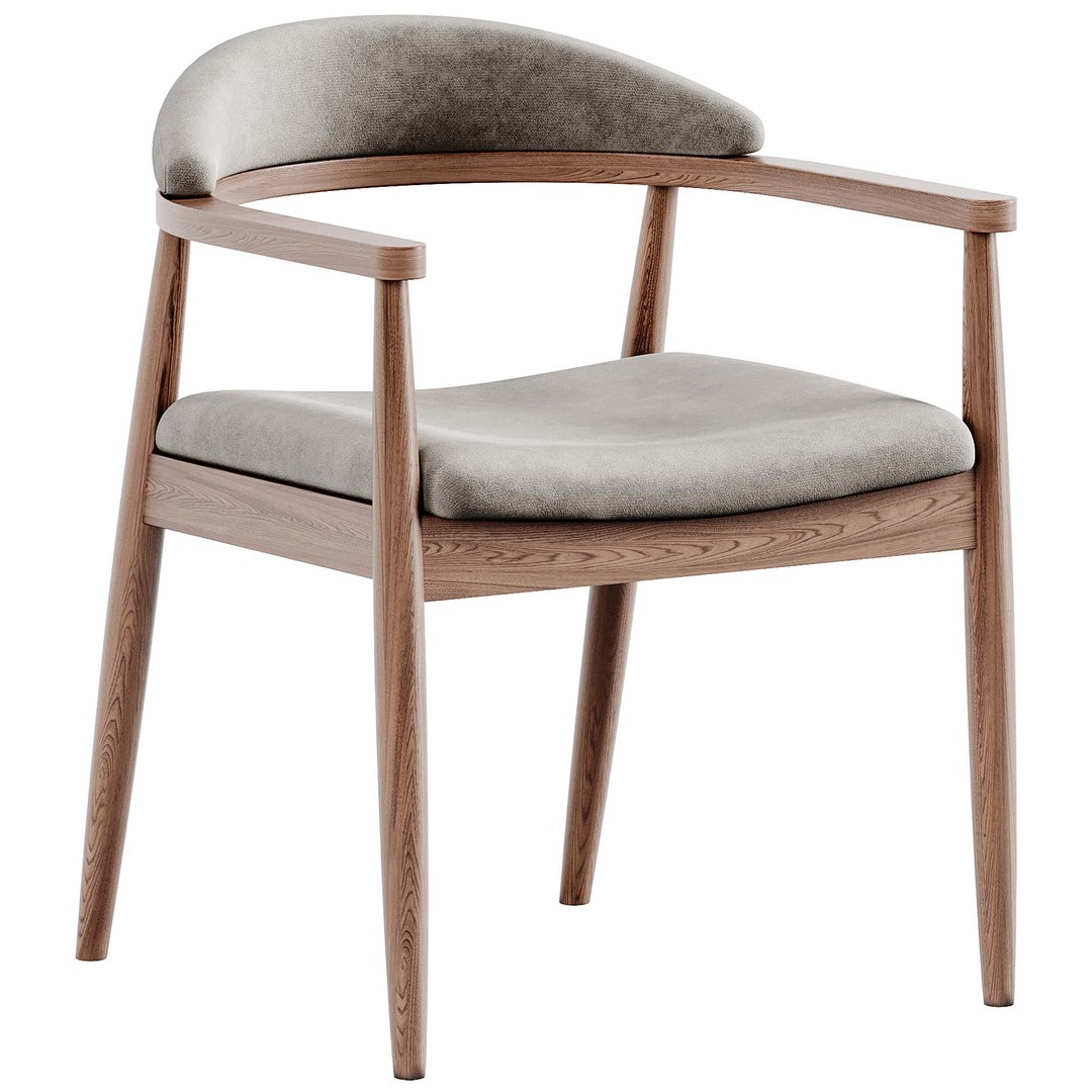 3D Modrest Cohen Walnut Dining Chair Model - TurboSquid 2334173
