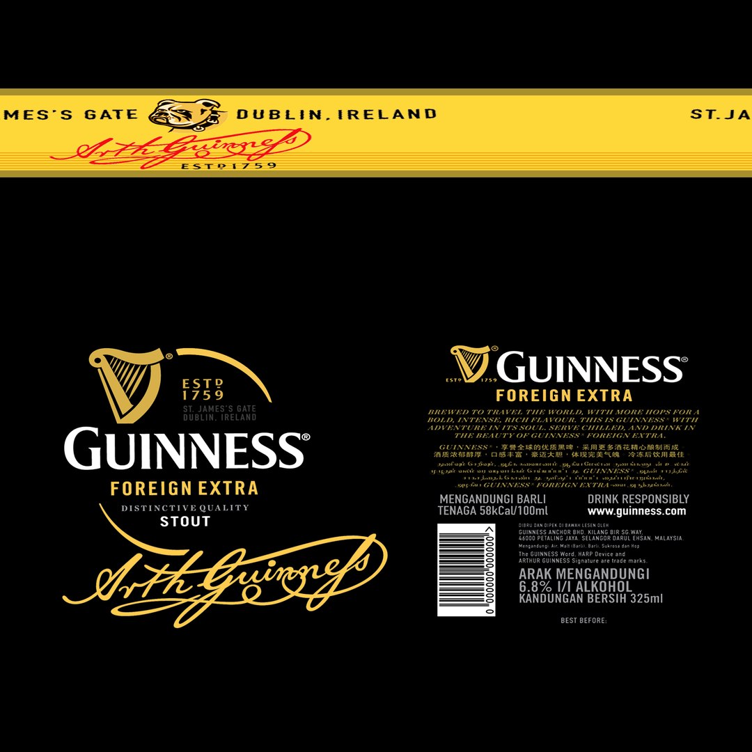 3D Model Guinness Bottle - TurboSquid 1155568