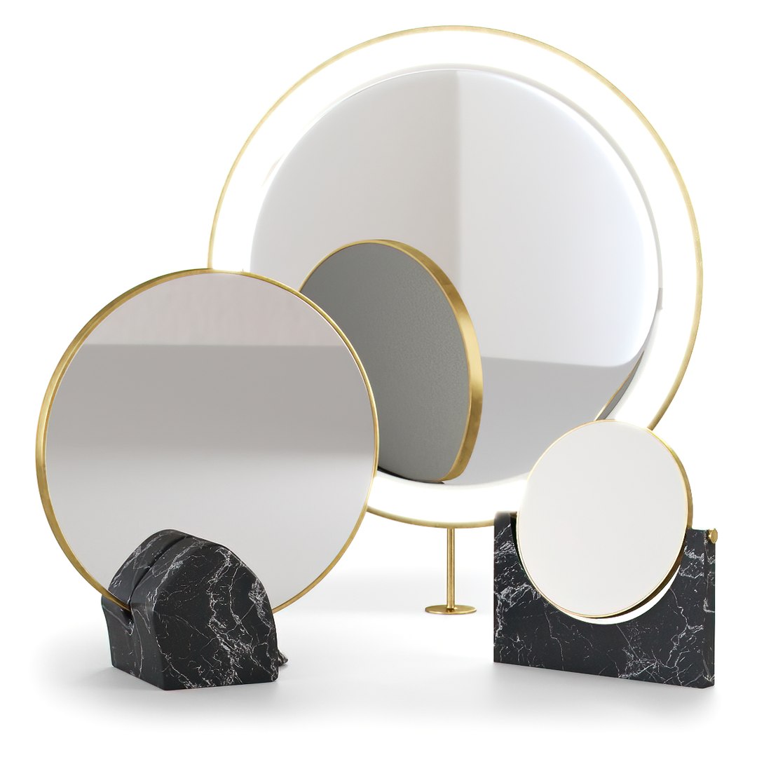 Modern Table Mirror Set 3D - TurboSquid 1856299