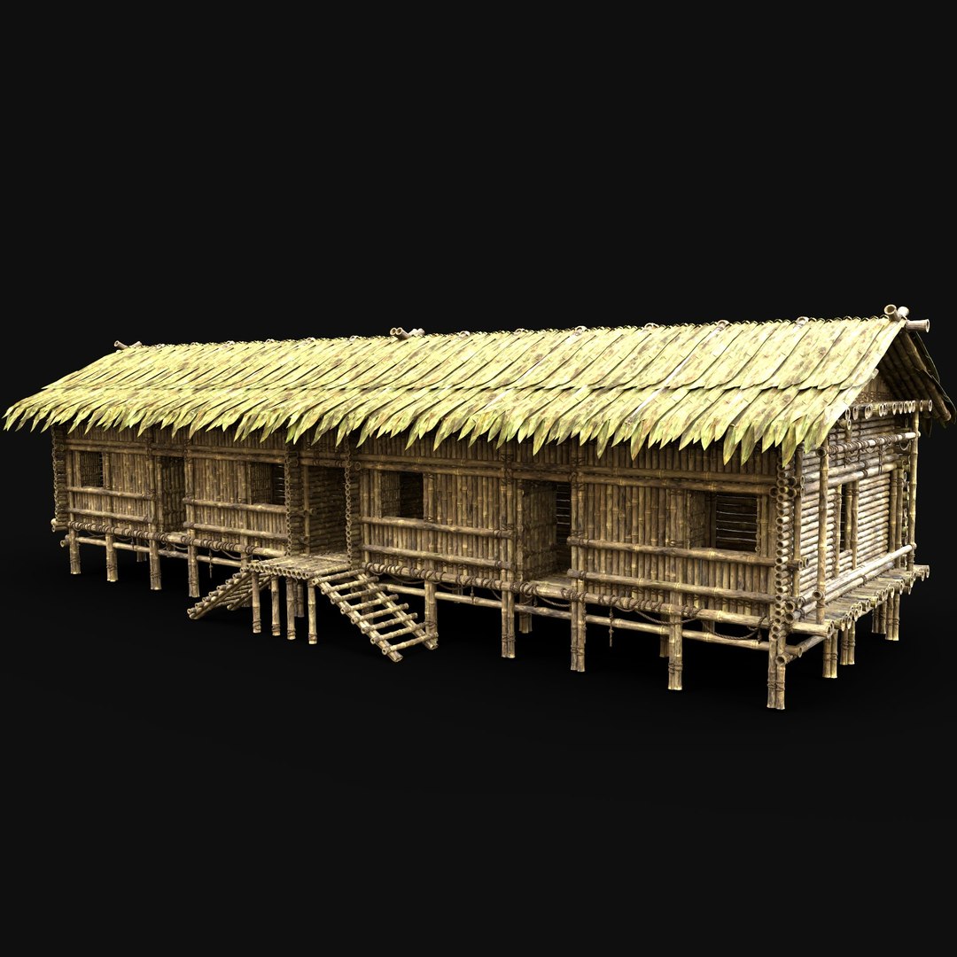 3D BAMBOO HUT JUNGLE IMPROVISED SURVIVAL CASTAWAY HOUSE SHELTER AAA ...