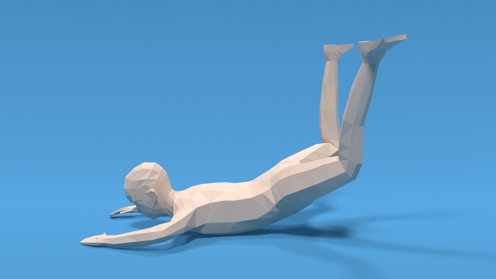 3D Low Poly Falling Kid - TurboSquid 1867631