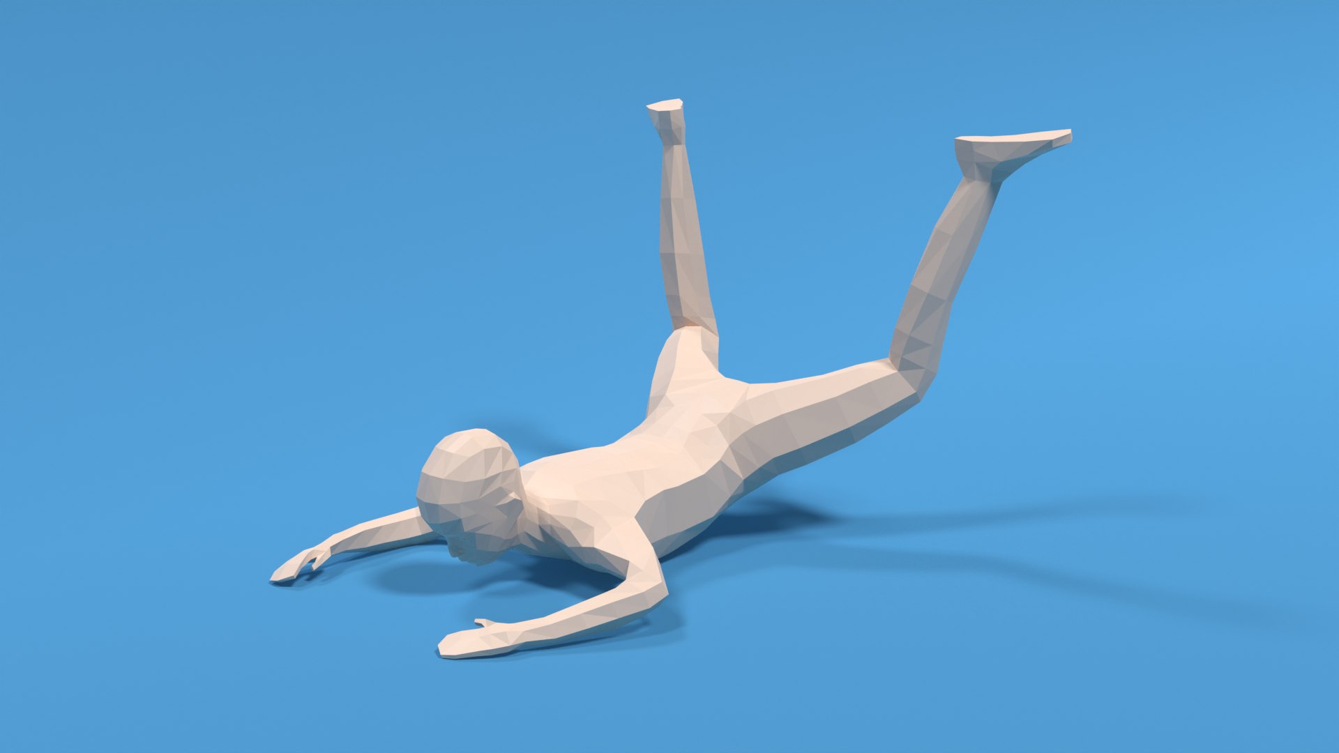 3D Low Poly Falling Kid - TurboSquid 1867631