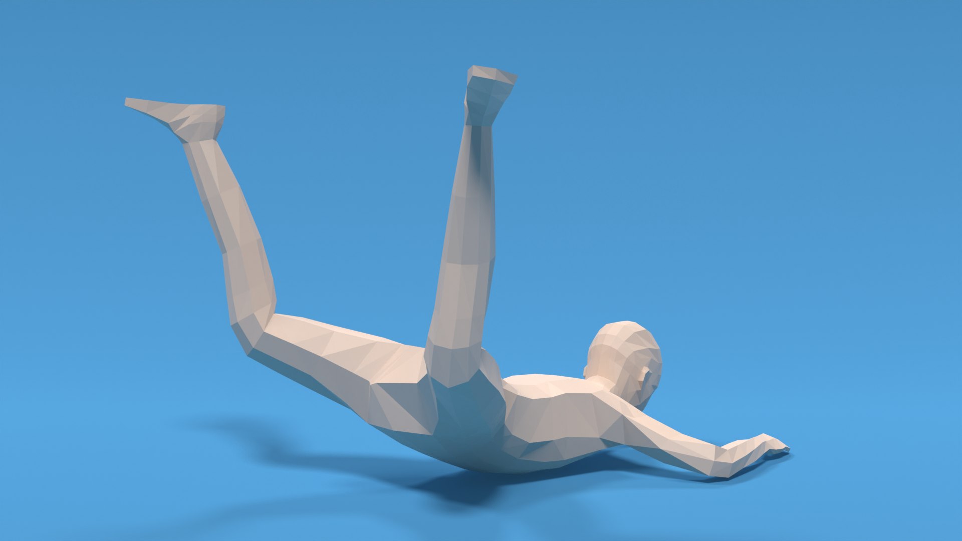 3D Low Poly Falling Kid - TurboSquid 1867631