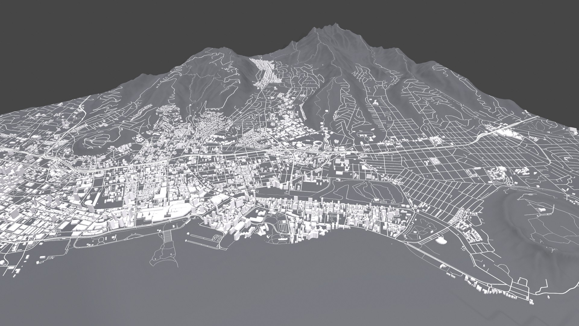 3D Cityscape Honolulu Hawaii - TurboSquid 1944342