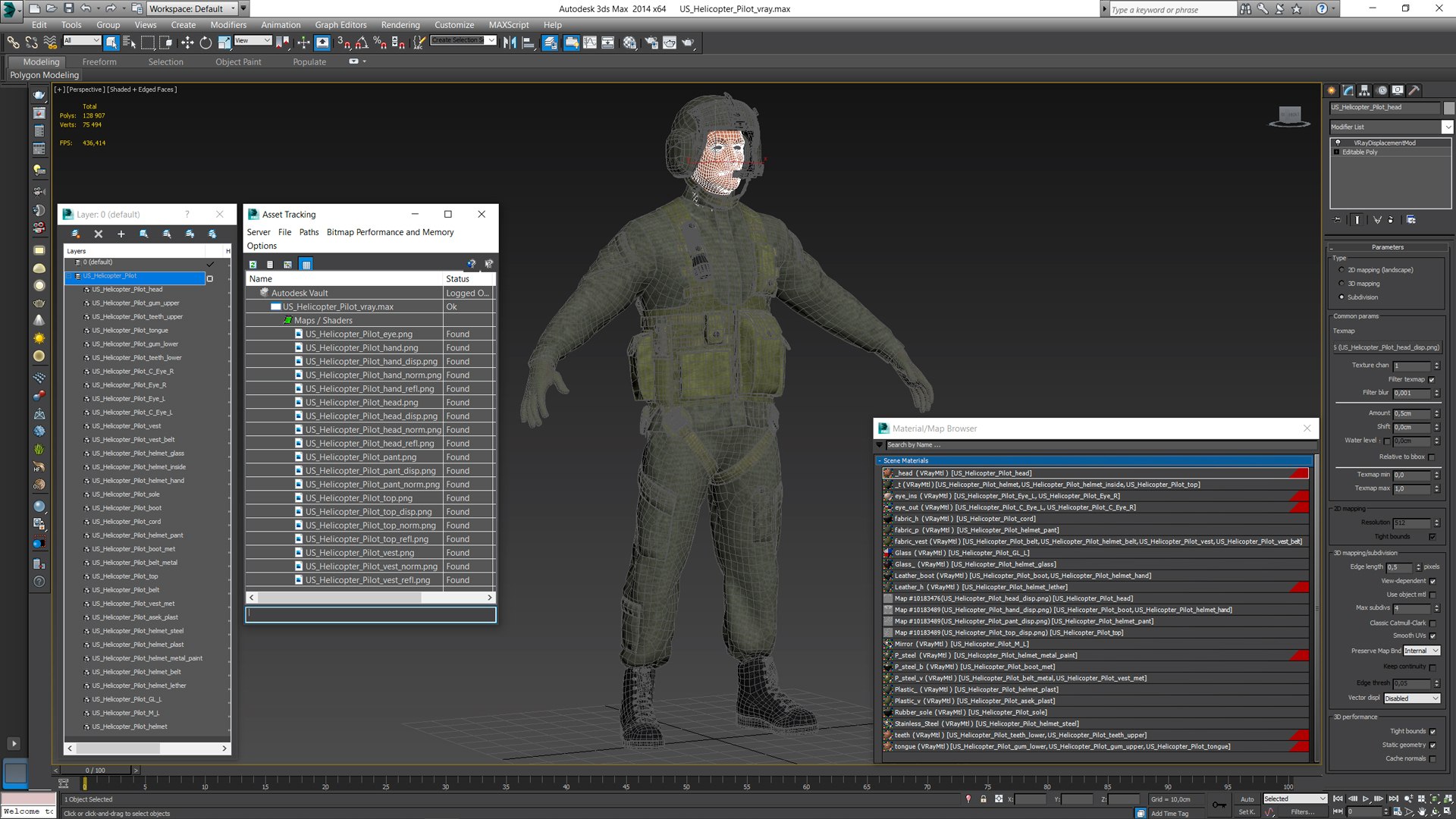 helicopter pilot 3d model