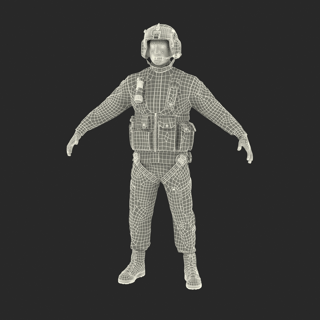 helicopter pilot 3d model