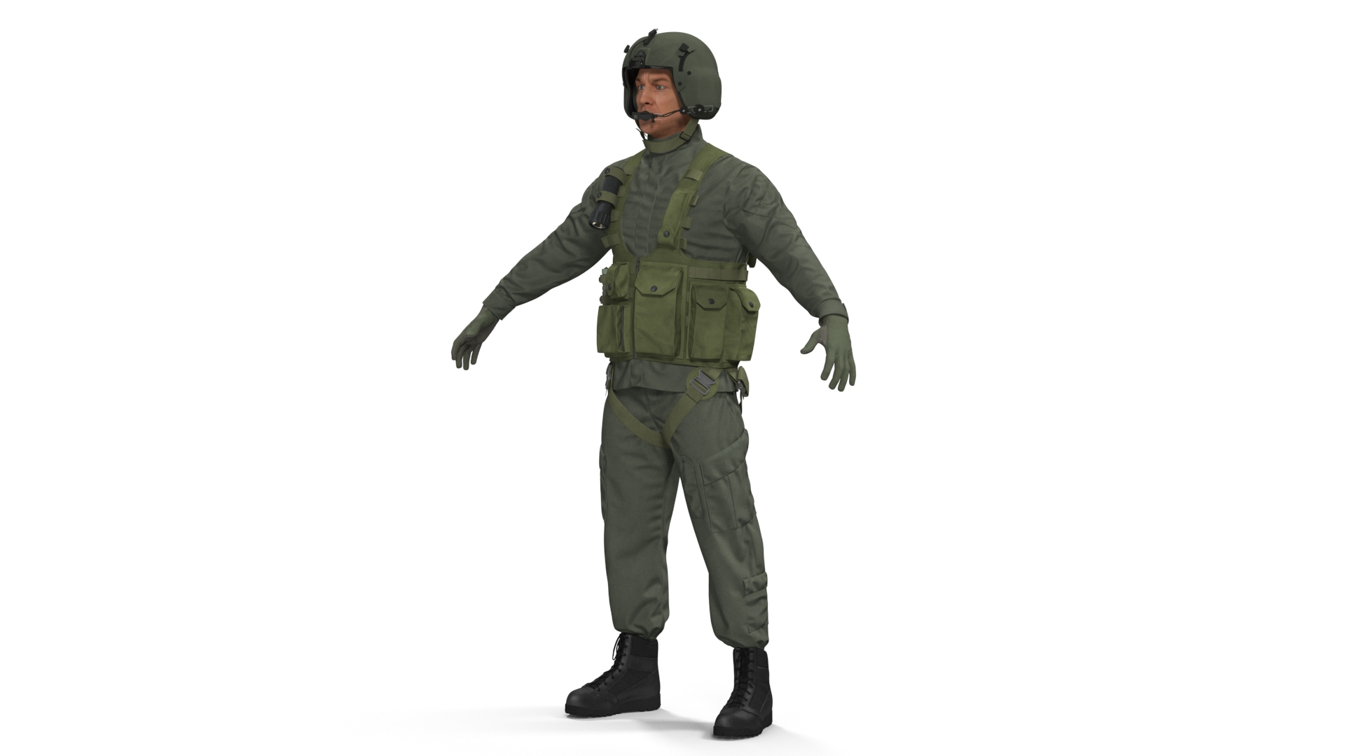 Helicopter Pilot 3d Model