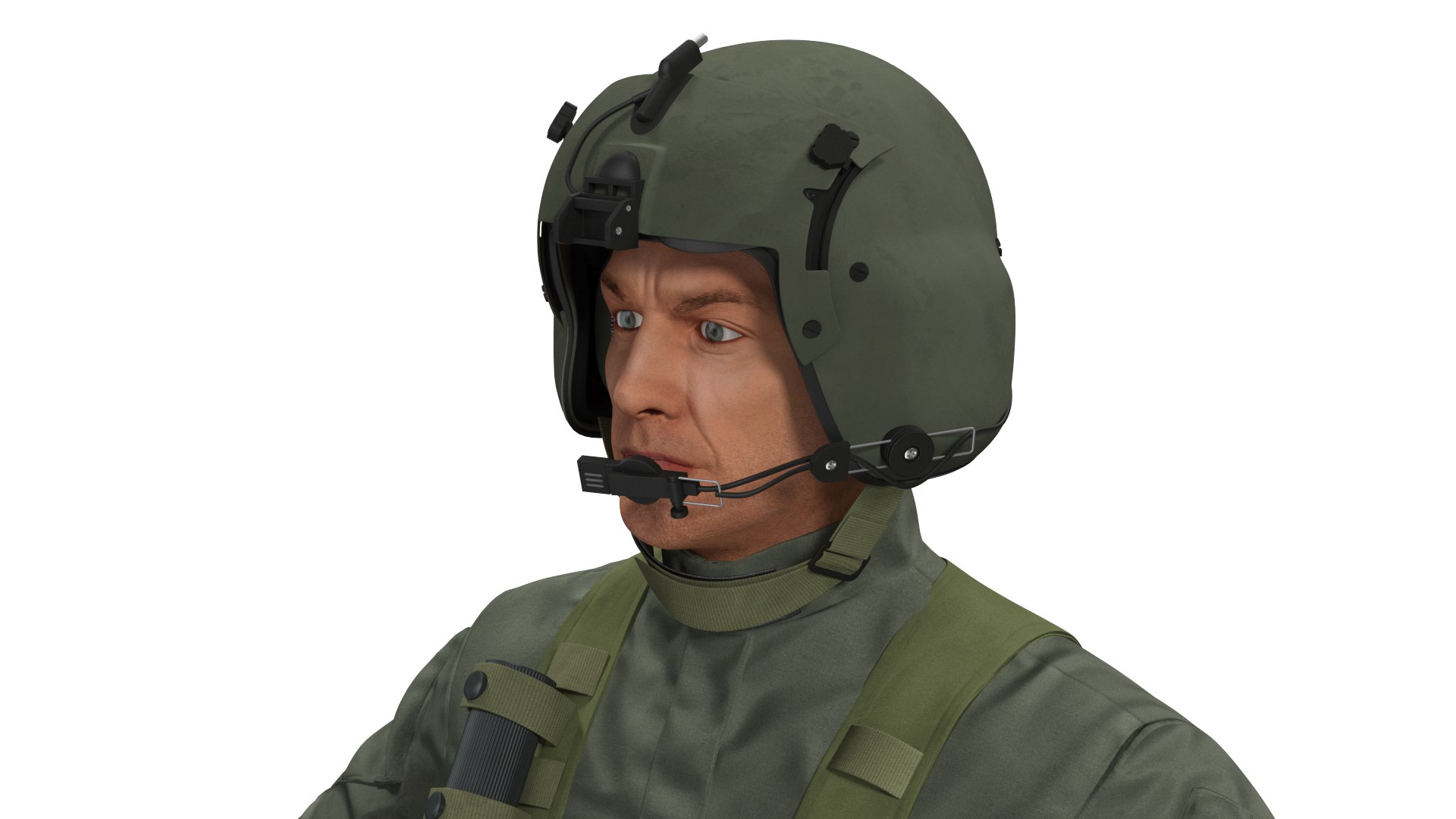 helicopter pilot 3d model