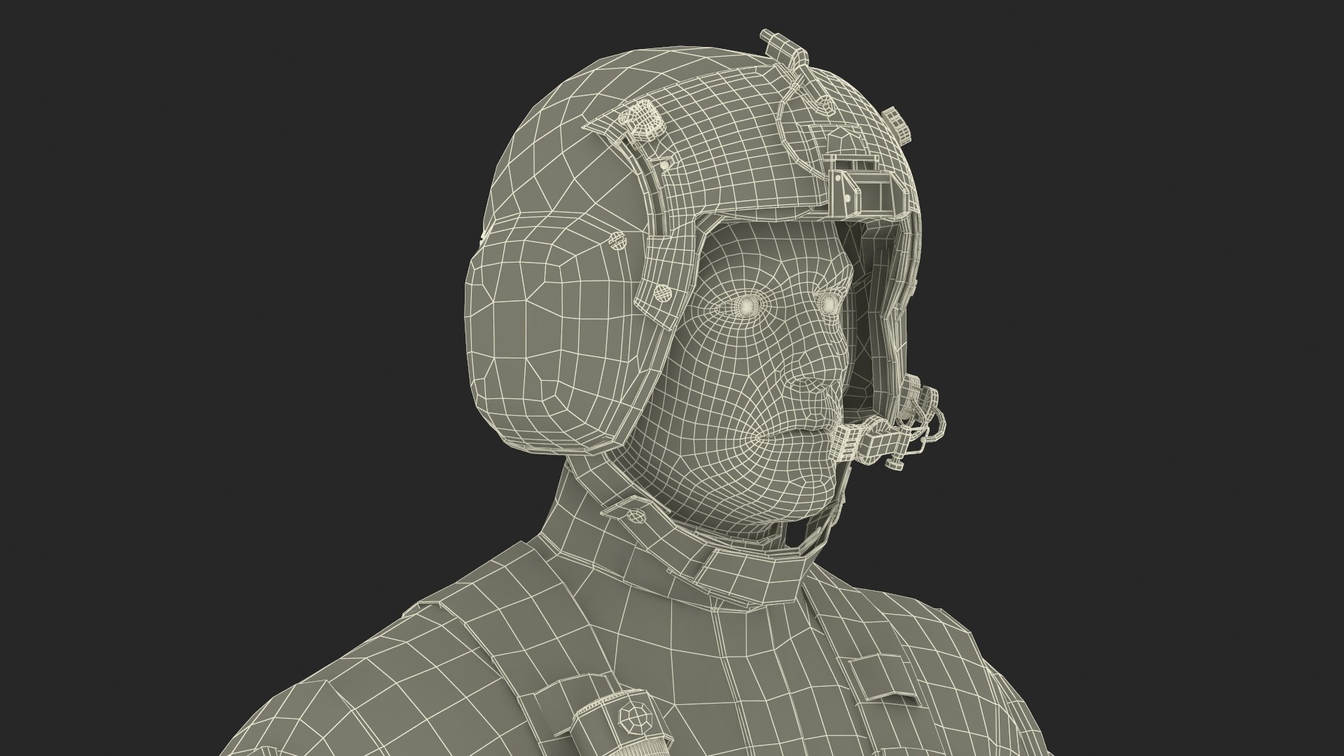 Helicopter Pilot 3d Model