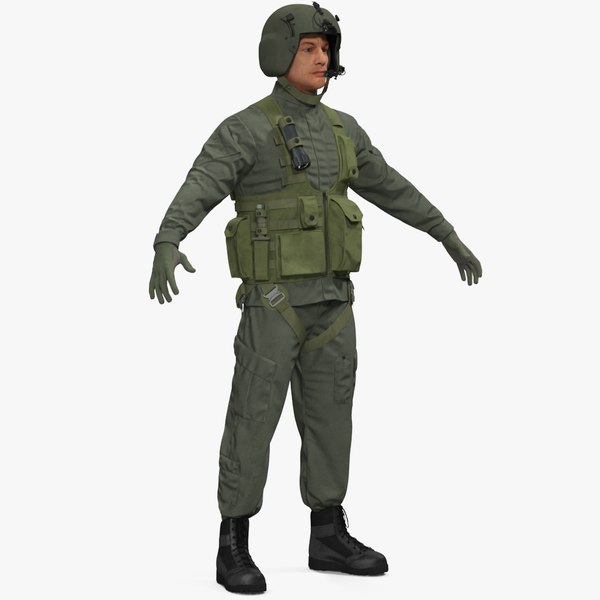 helicopter pilot 3d model