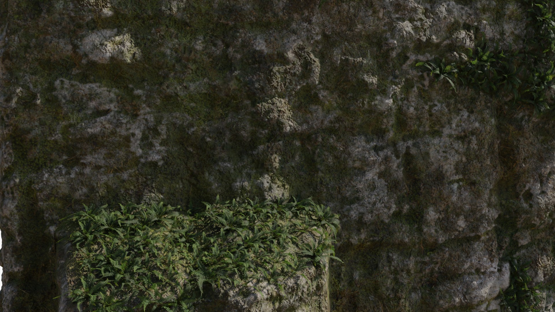 3D Rock Mossy Cliff Model - TurboSquid 2238794
