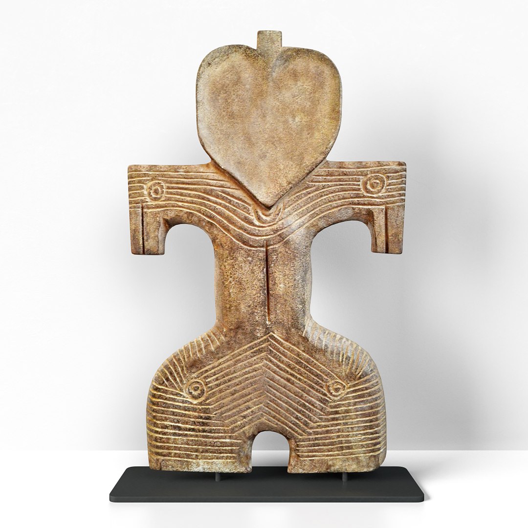 3D Vintage Java Stone Property Marker On Stand - TurboSquid 2129786