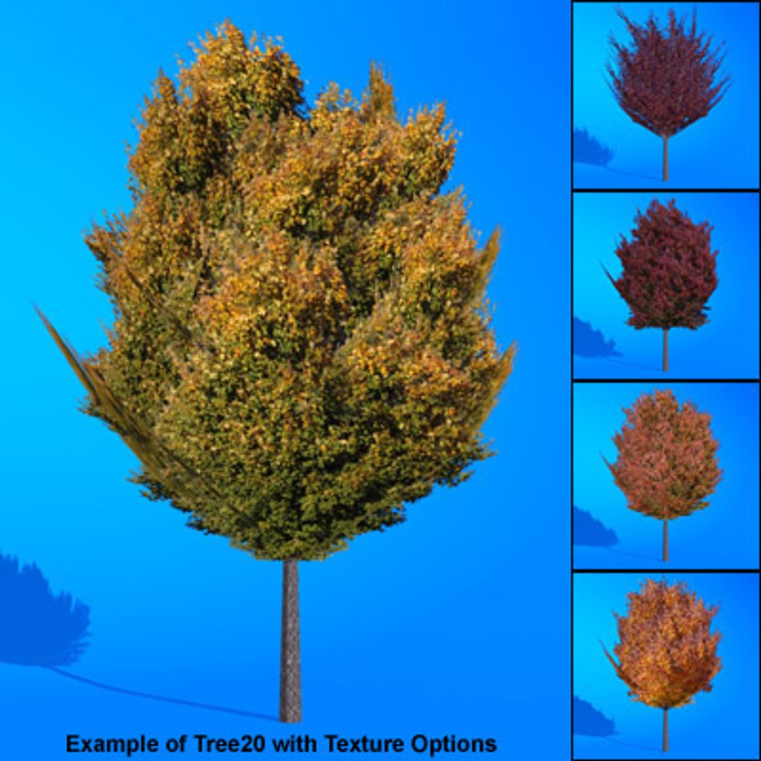 trees bark architectural 3d model