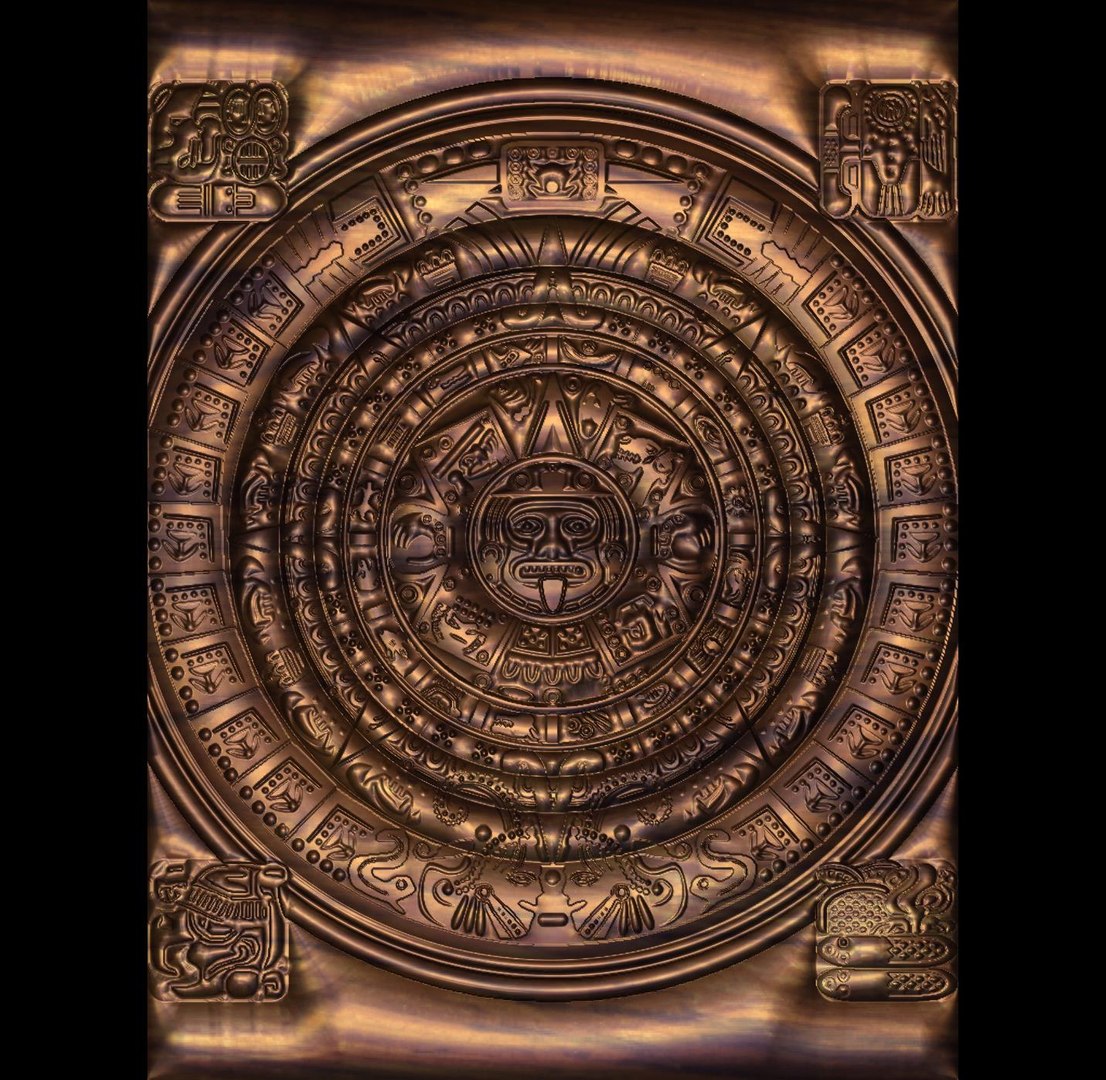 3D mayan calendar stl cnc model - TurboSquid 1251999