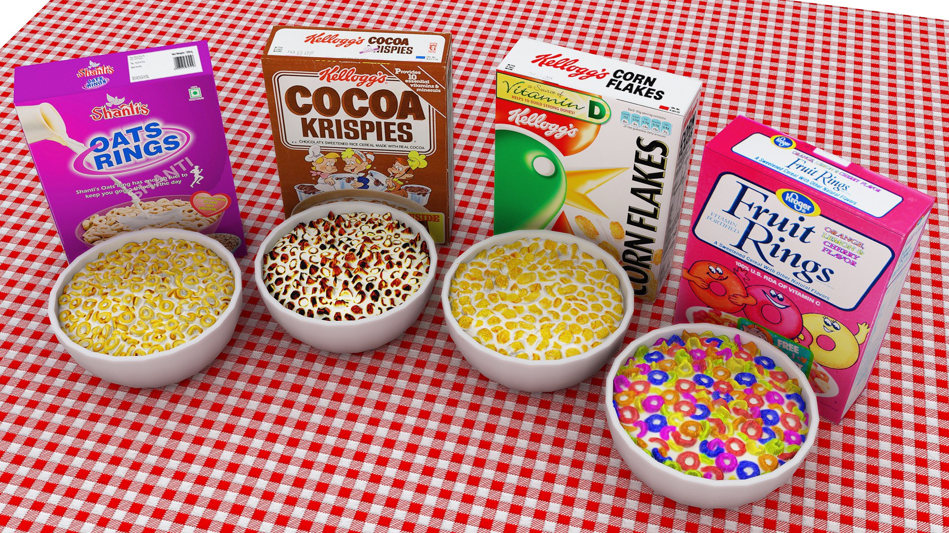 Breakfast Cereals 3D Model - TurboSquid 1925872