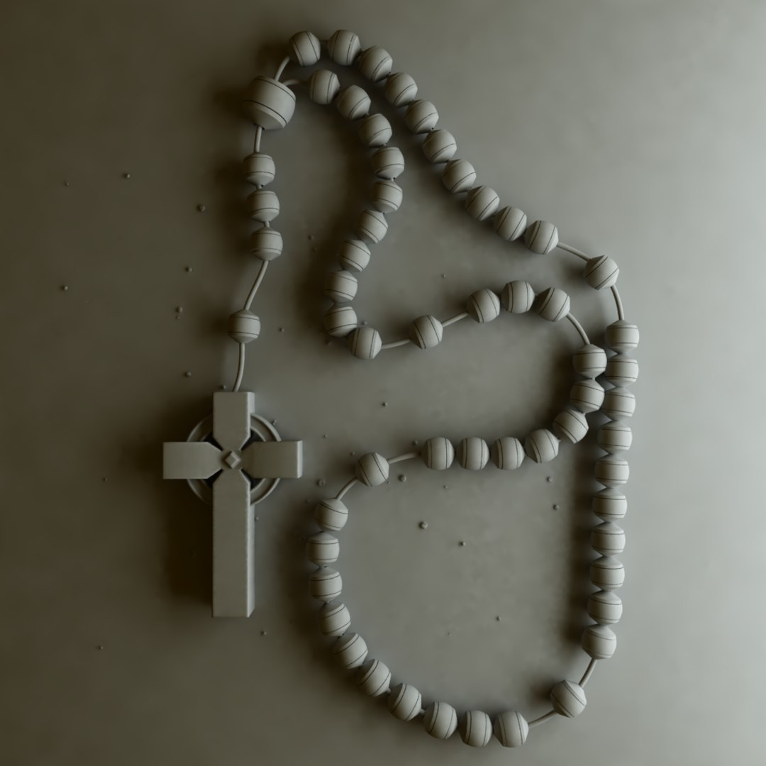 Catholic Rosary 3d Obj