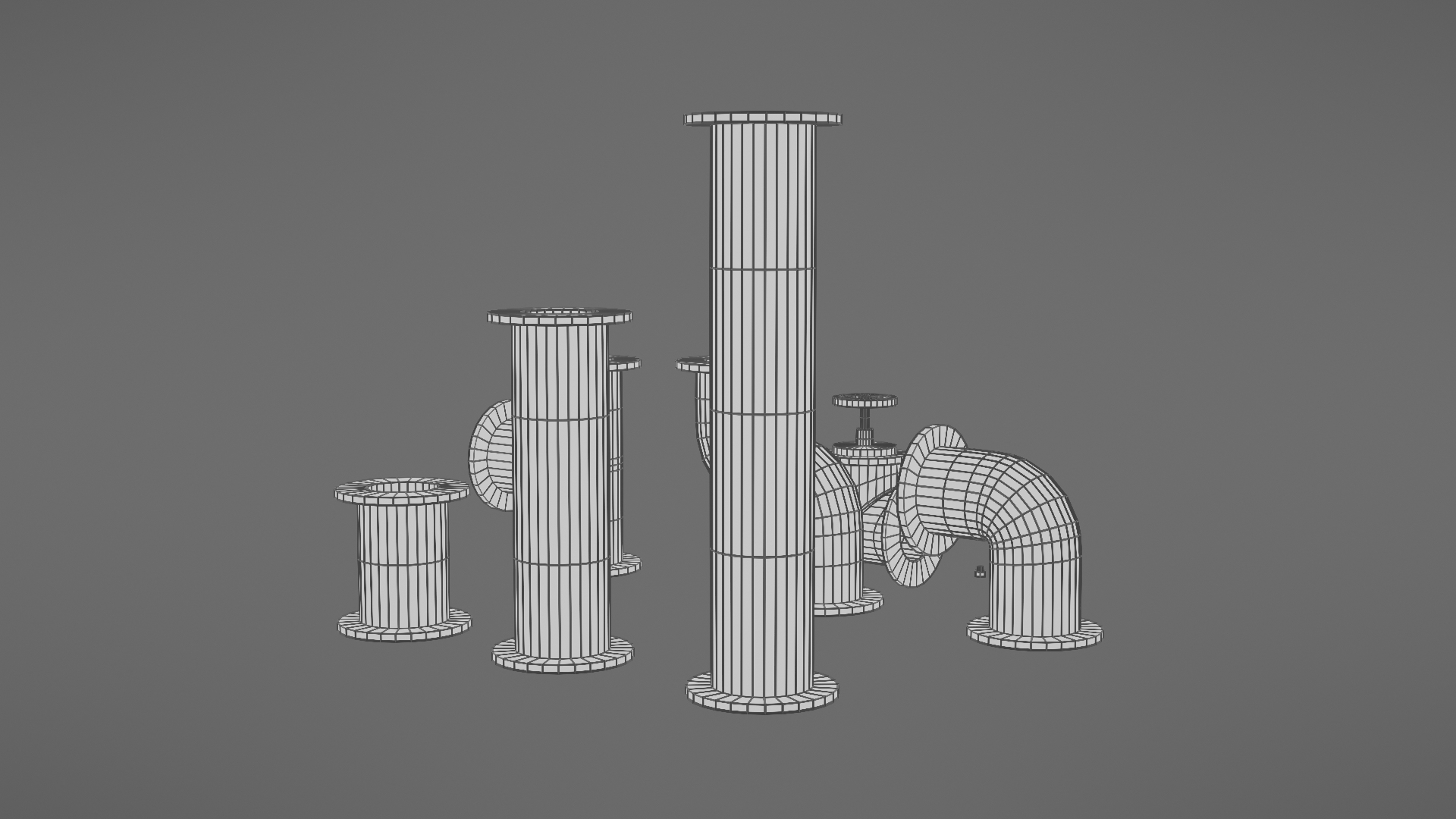 3D industrial pipes model - TurboSquid 1674787