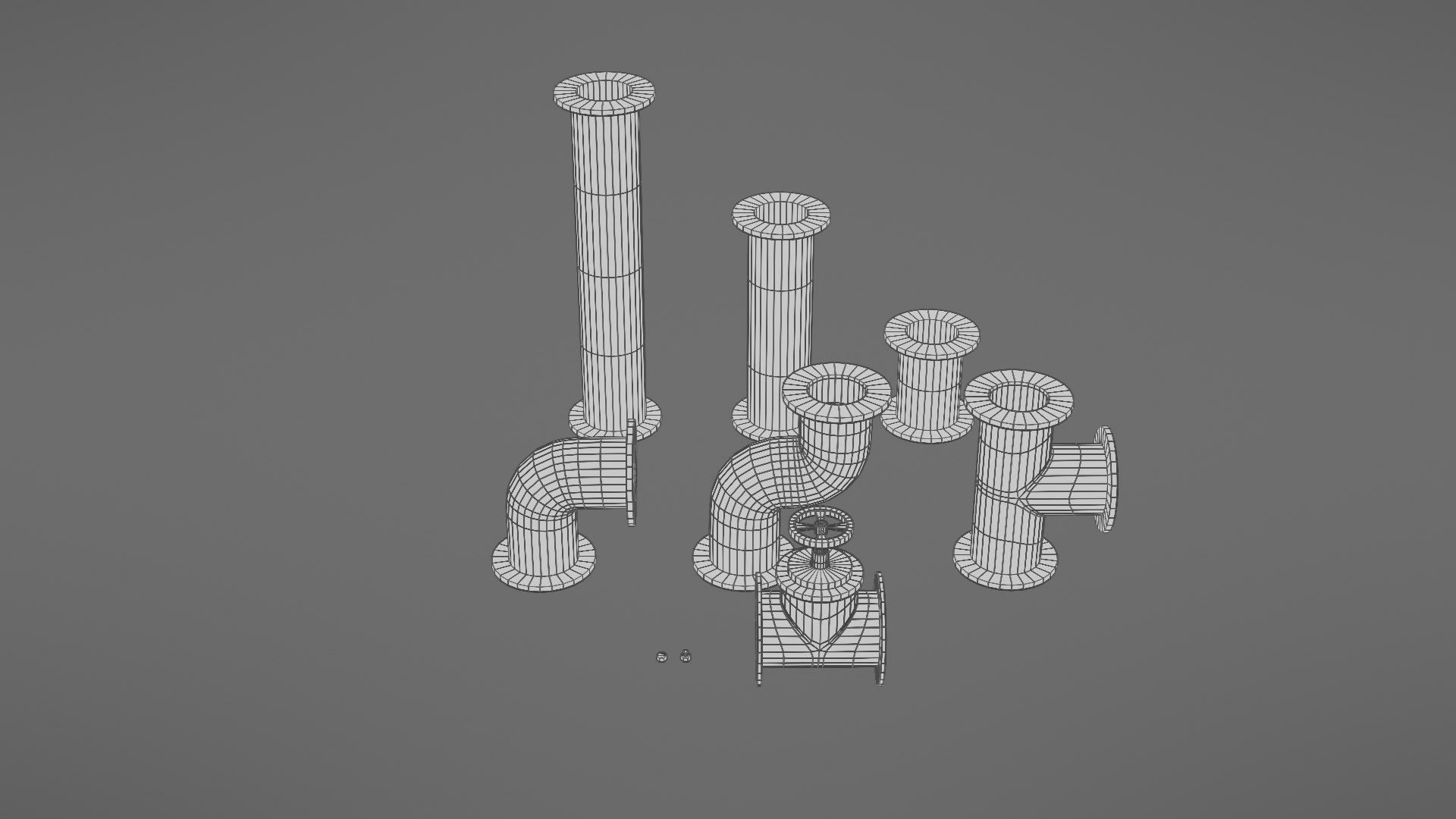 3D industrial pipes model - TurboSquid 1674787