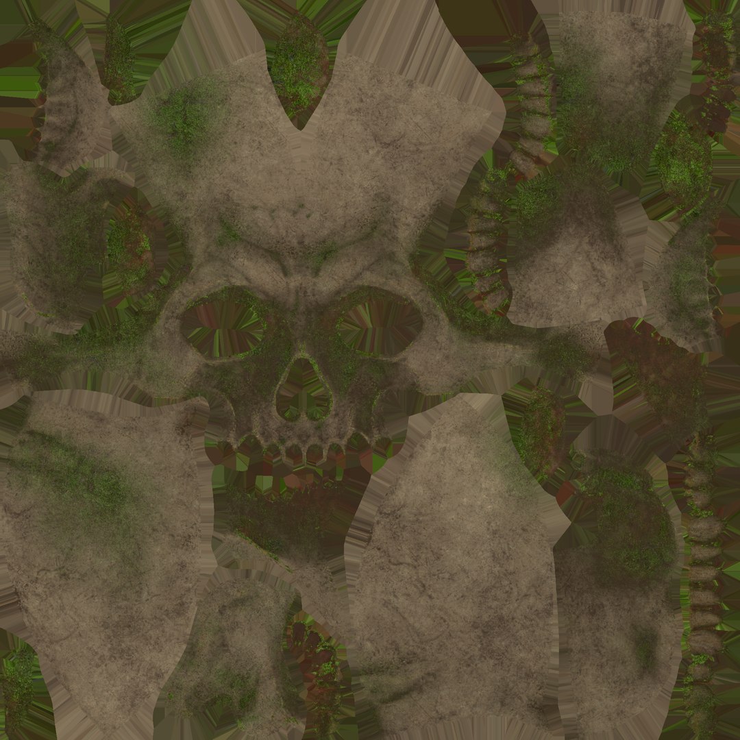 3D Human Skeleton Skull - Forest- Lowpoly - Game Ready model ...