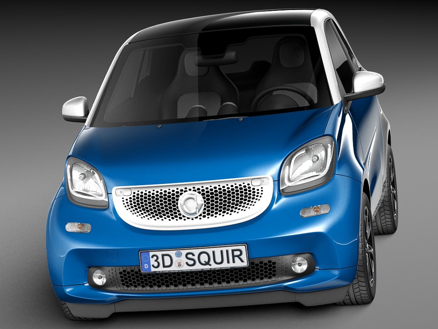 2015 smart fortwo 3d obj