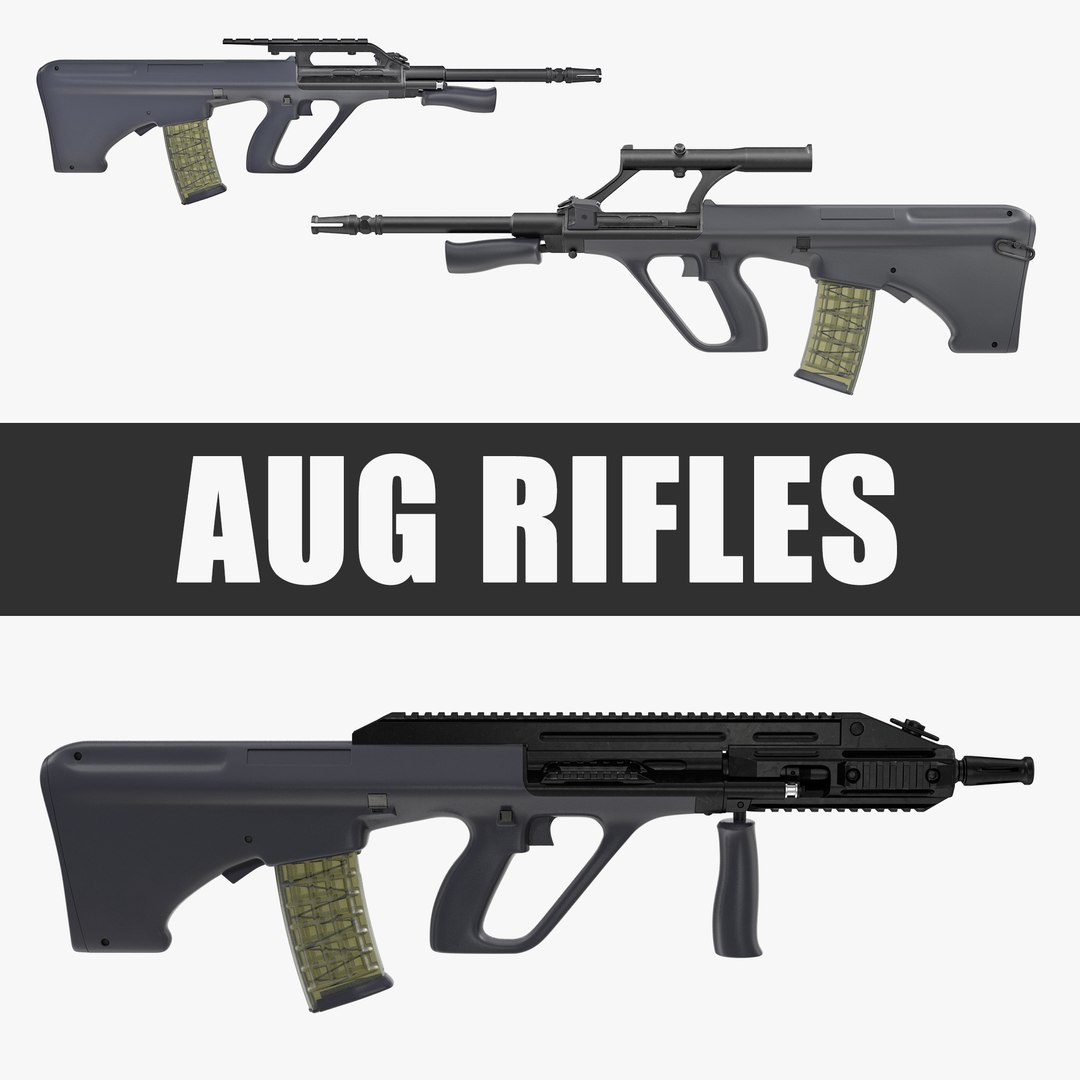 3D aug rifles 3 - TurboSquid 1238086