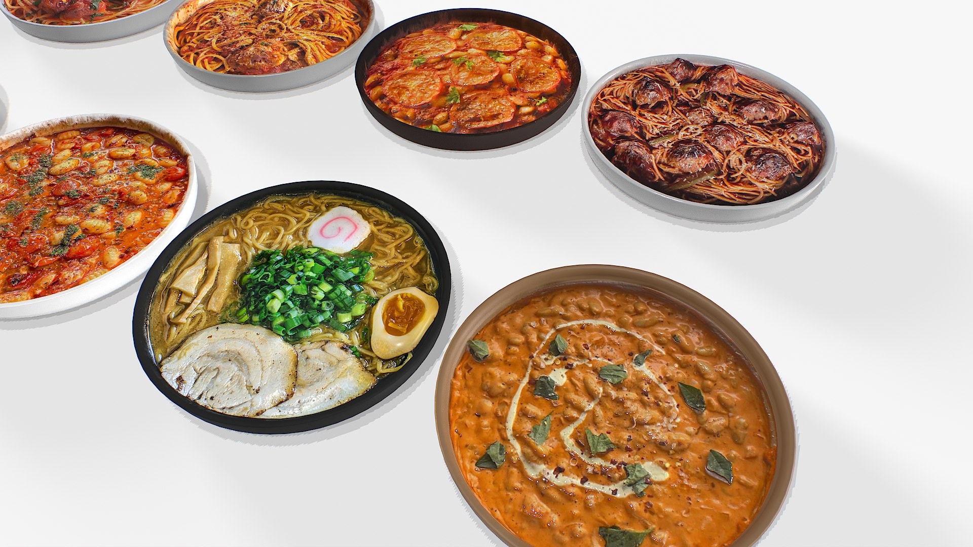 3D Model Food In A Plate Pack 3 - TurboSquid 2459492