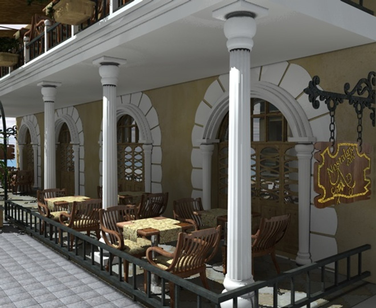 Cafe Cafeteria 3d Model
