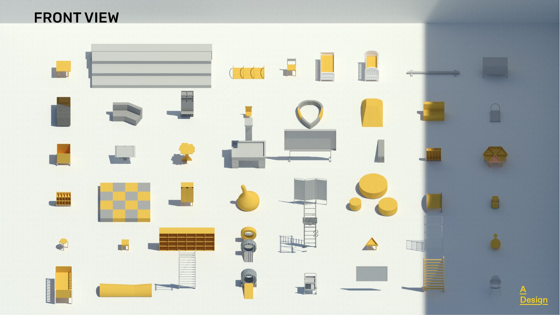 Equipment For Kindergarten And Childrens Rooms - Pack Of Revit Families ...