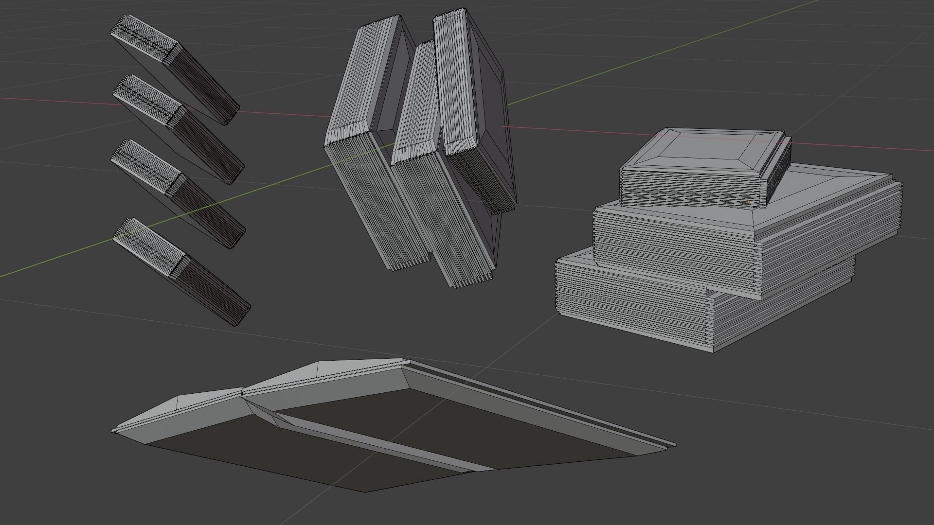 3D Scholar Collection Bundle 3D Book Pen Open Book and Book Stack ...