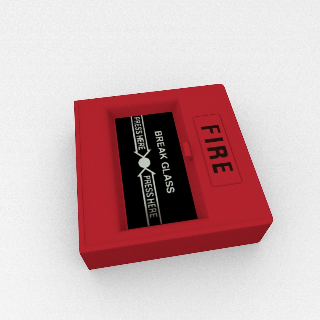 3d Model Emergency Alarm Button