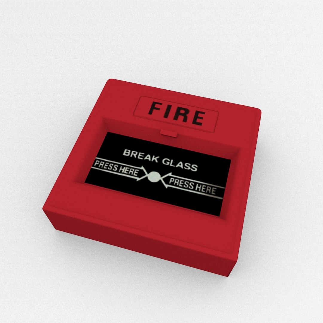 3d Model Emergency Alarm Button