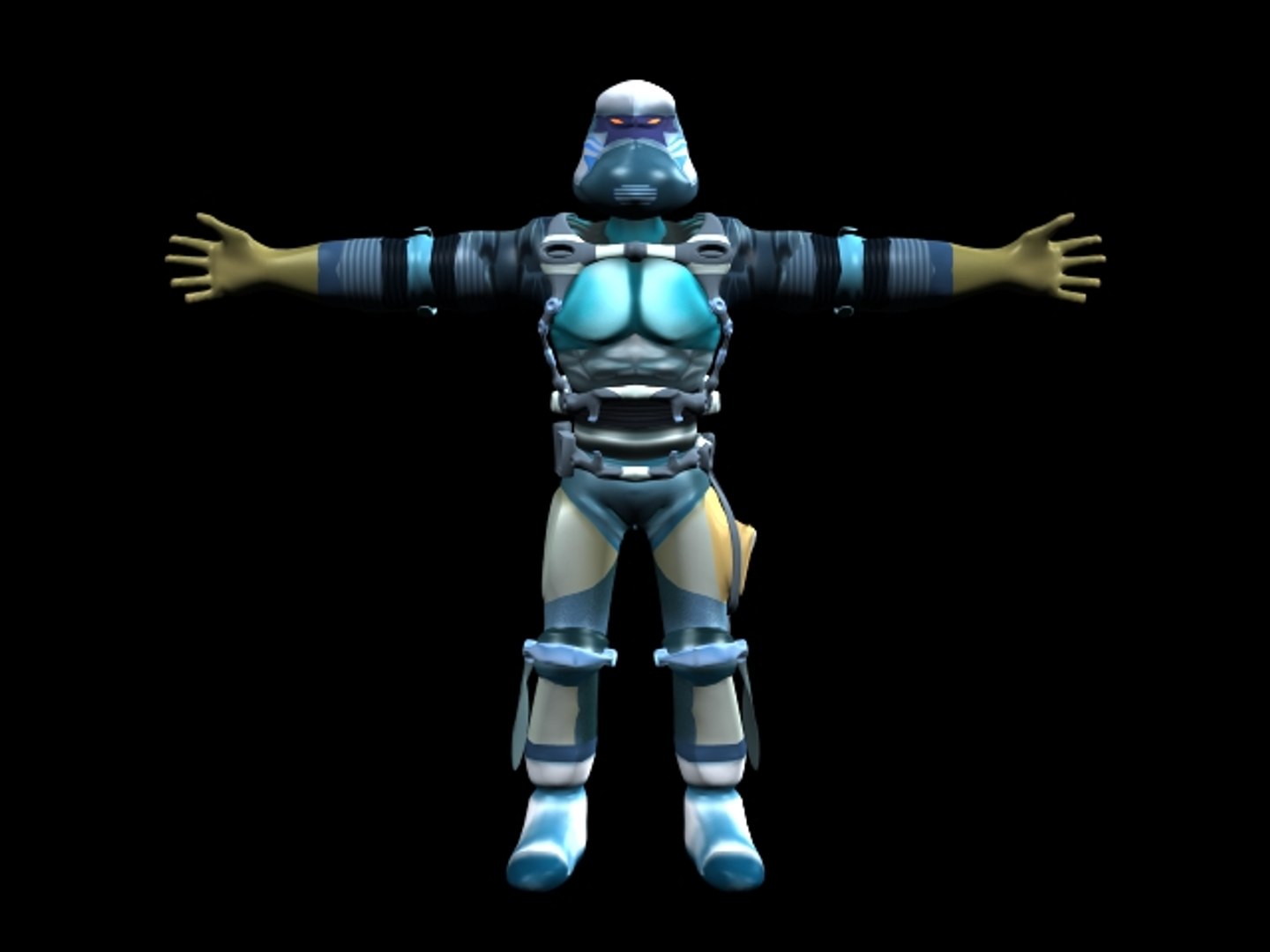 Combat Action Figure 3d Model