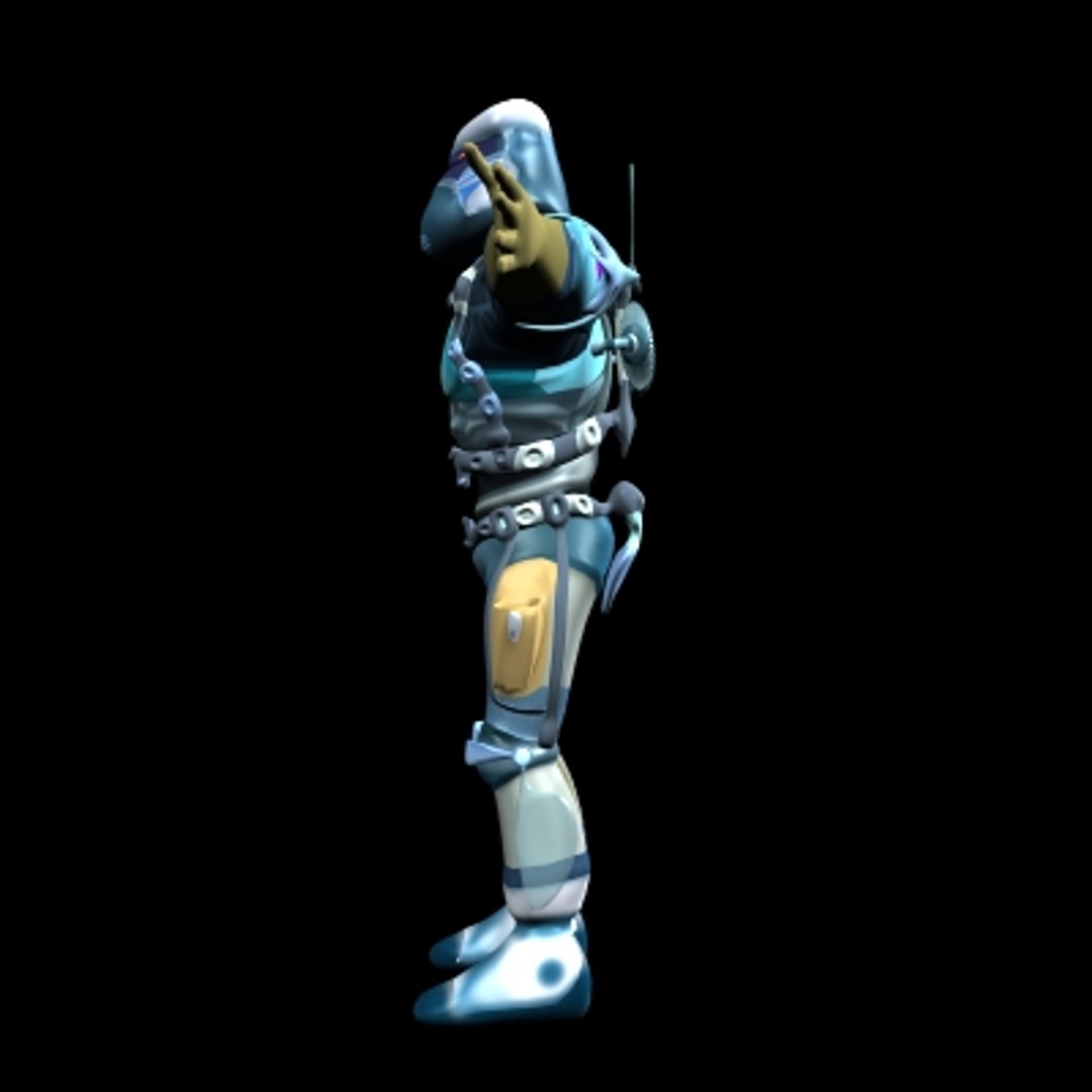 Combat Action Figure 3d Model