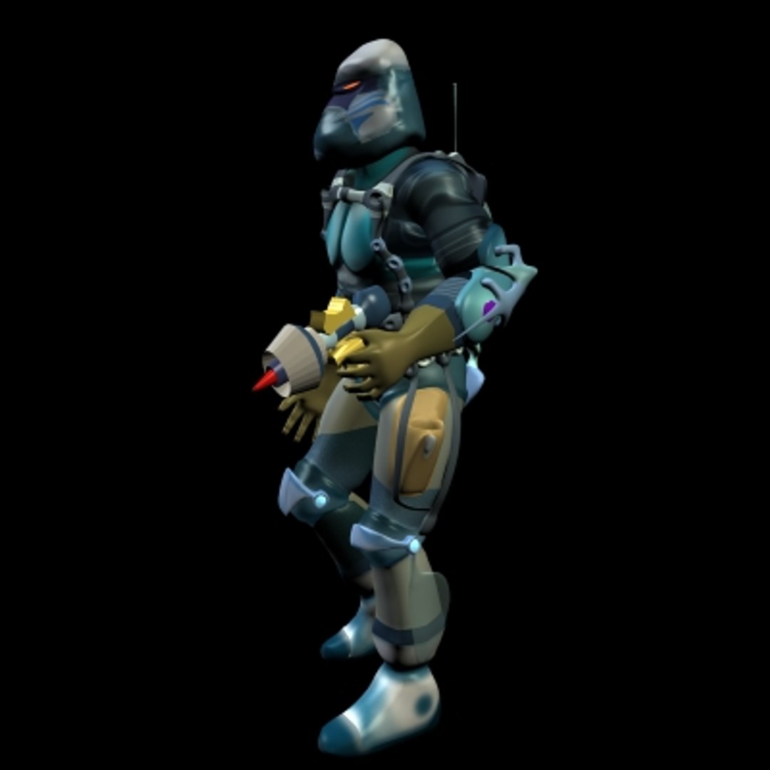 Combat Action Figure 3d Model