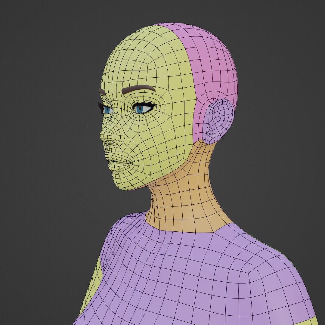 Female Basemesh Stylized Character Low-poly 3D Model 3D - TurboSquid ...