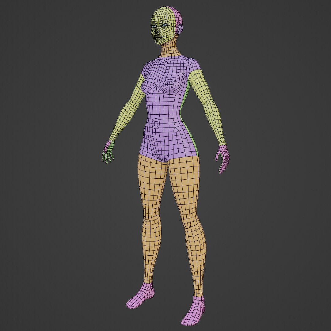 Female Basemesh Stylized Character Low-poly 3D Model 3D - TurboSquid ...