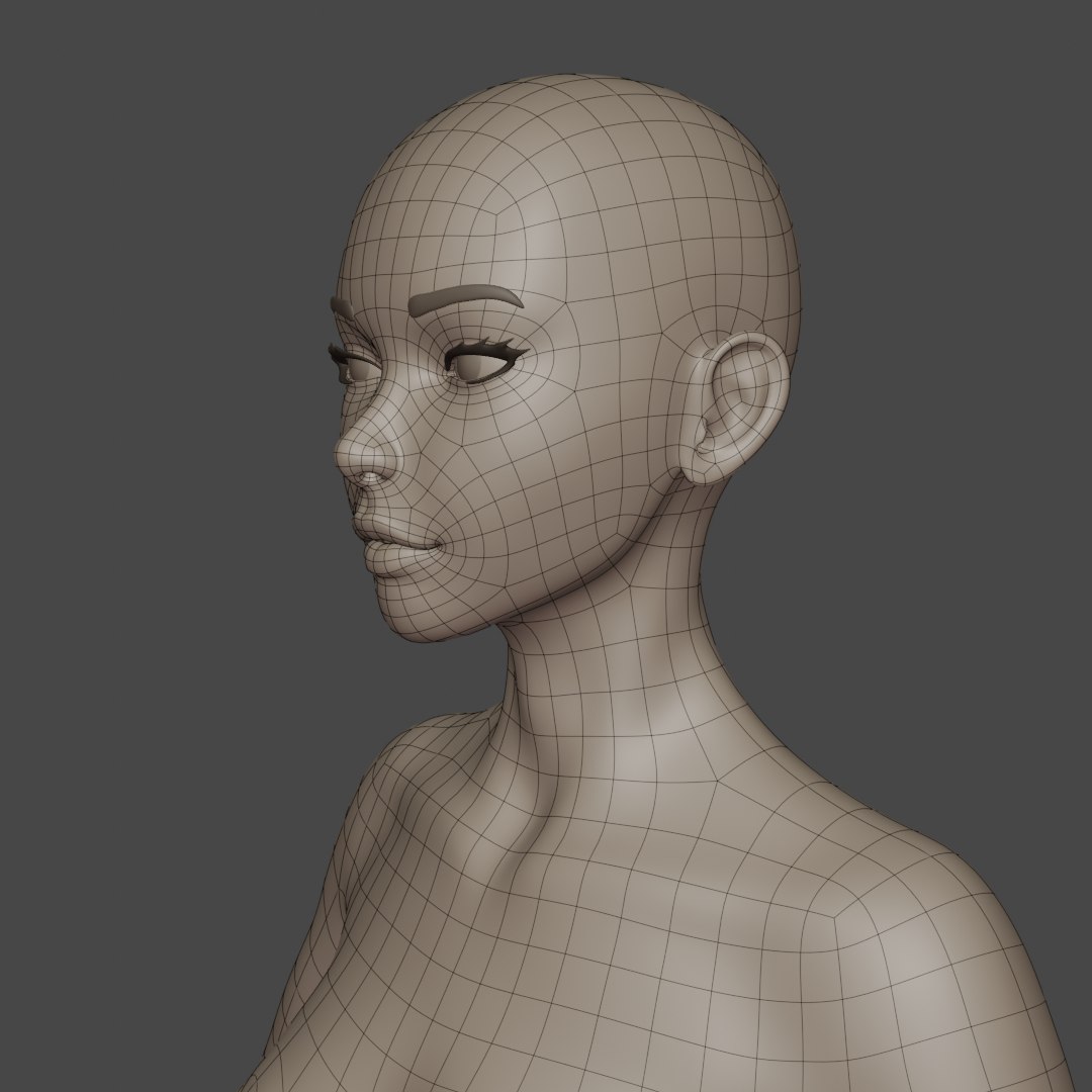 Female Basemesh Stylized Character Low-poly 3D Model 3D - TurboSquid ...