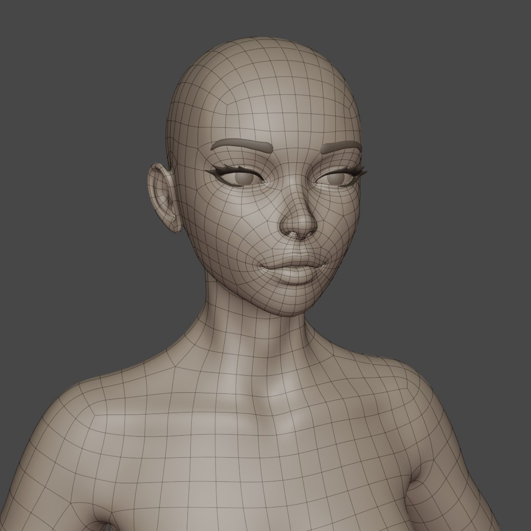 Female Basemesh Stylized Character Low-poly 3D Model 3D - TurboSquid ...