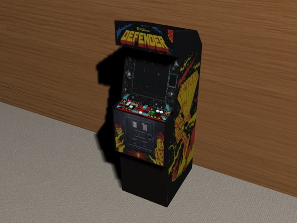 defender arcade machine 3d model