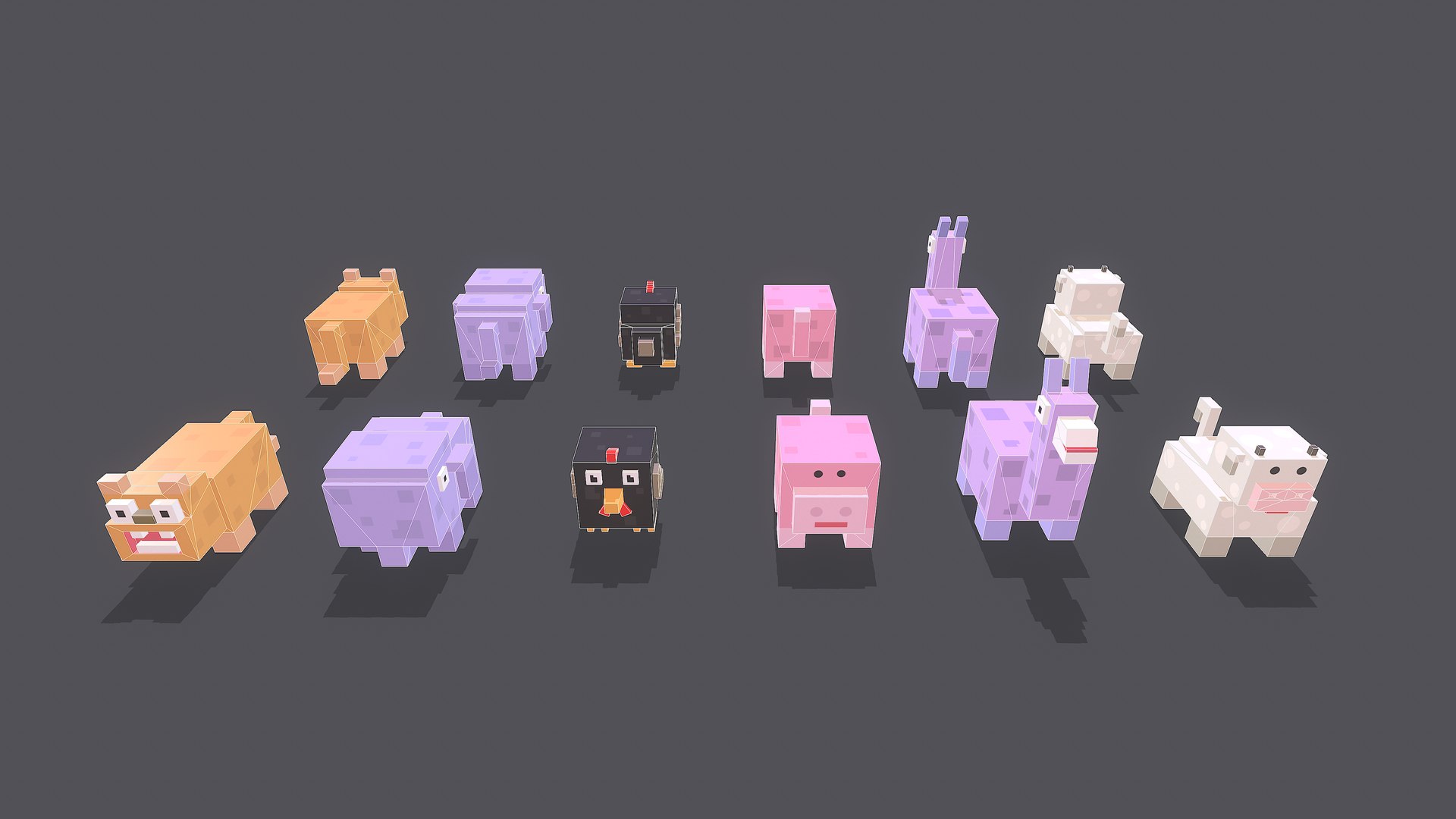 Cartoon Animal Pack 01 3D Model - TurboSquid 1954003