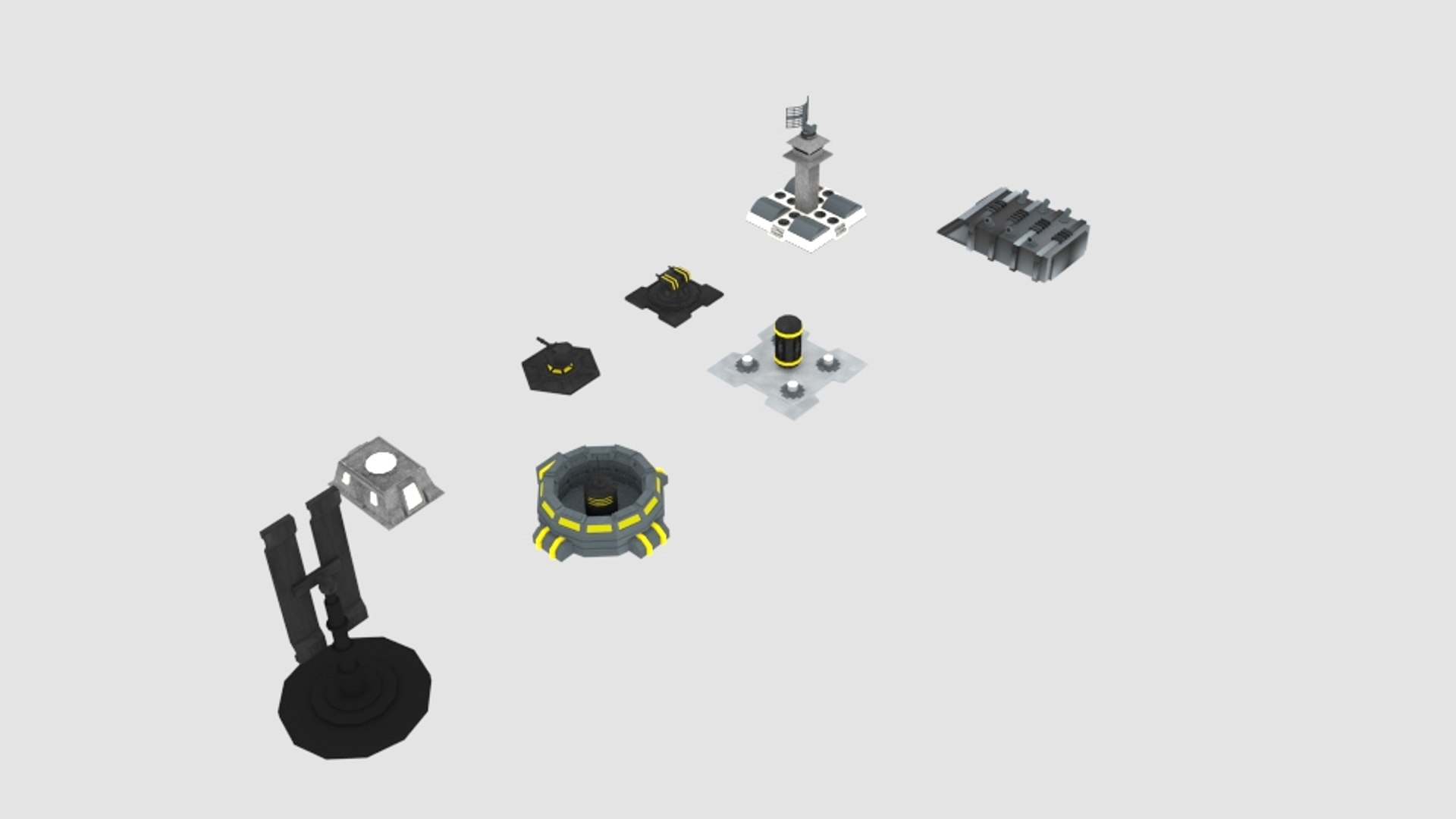 Scifi Space Building 3D Model - TurboSquid 1280625