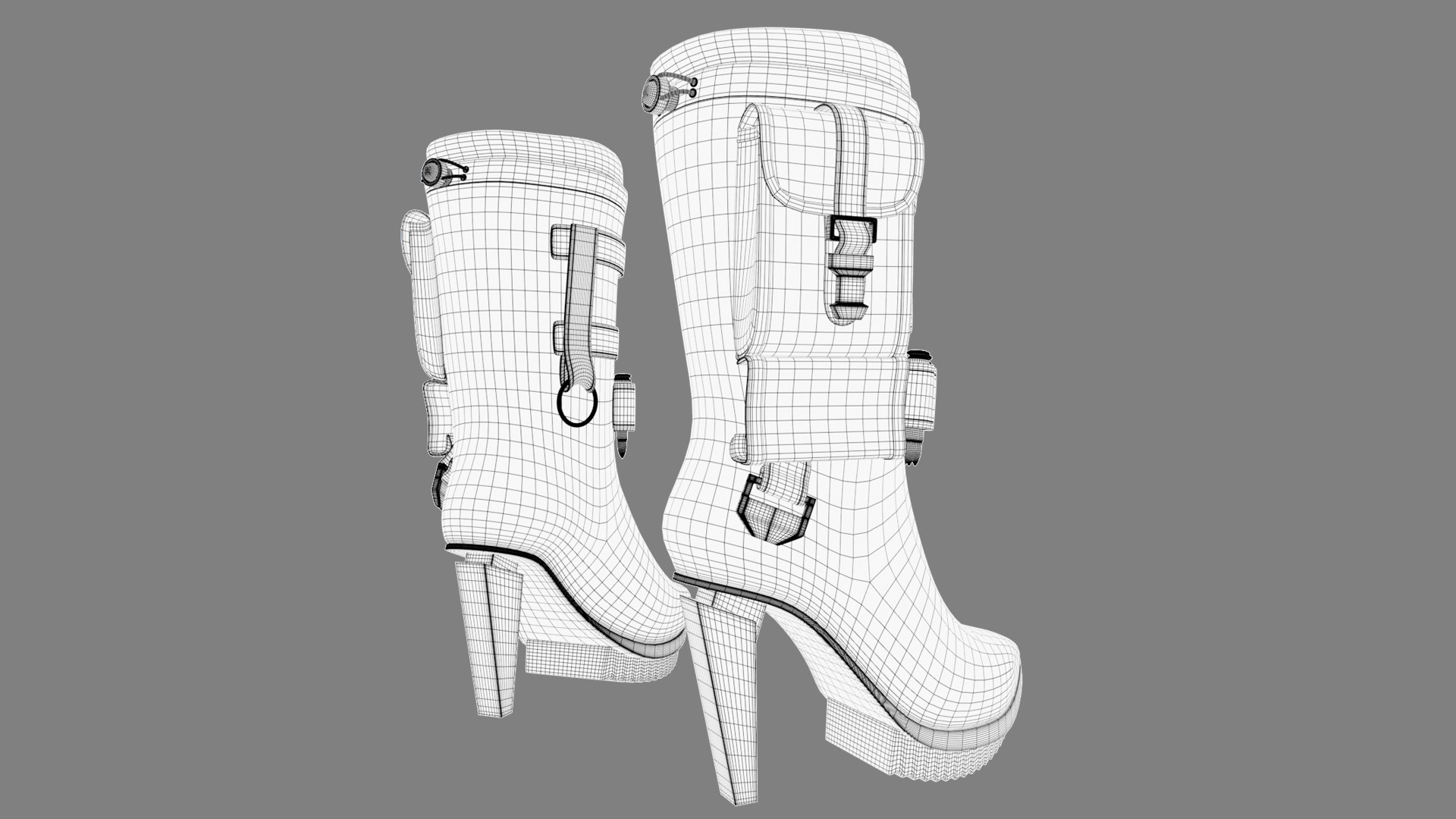 Combat Boots 3D Model - TurboSquid 1894175