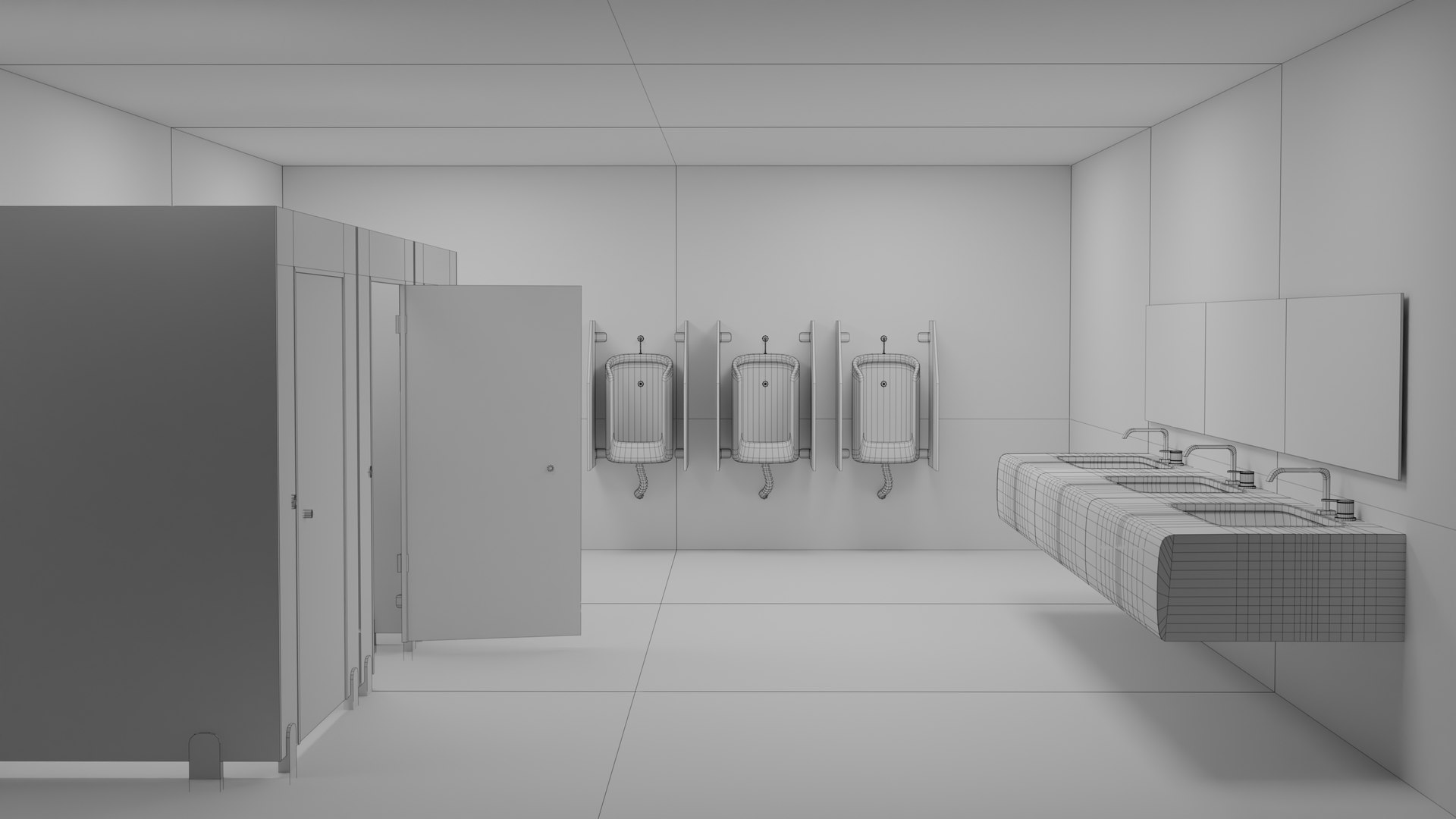 Modern Bathroom - Modular 3D Environment Model - TurboSquid 2413571
