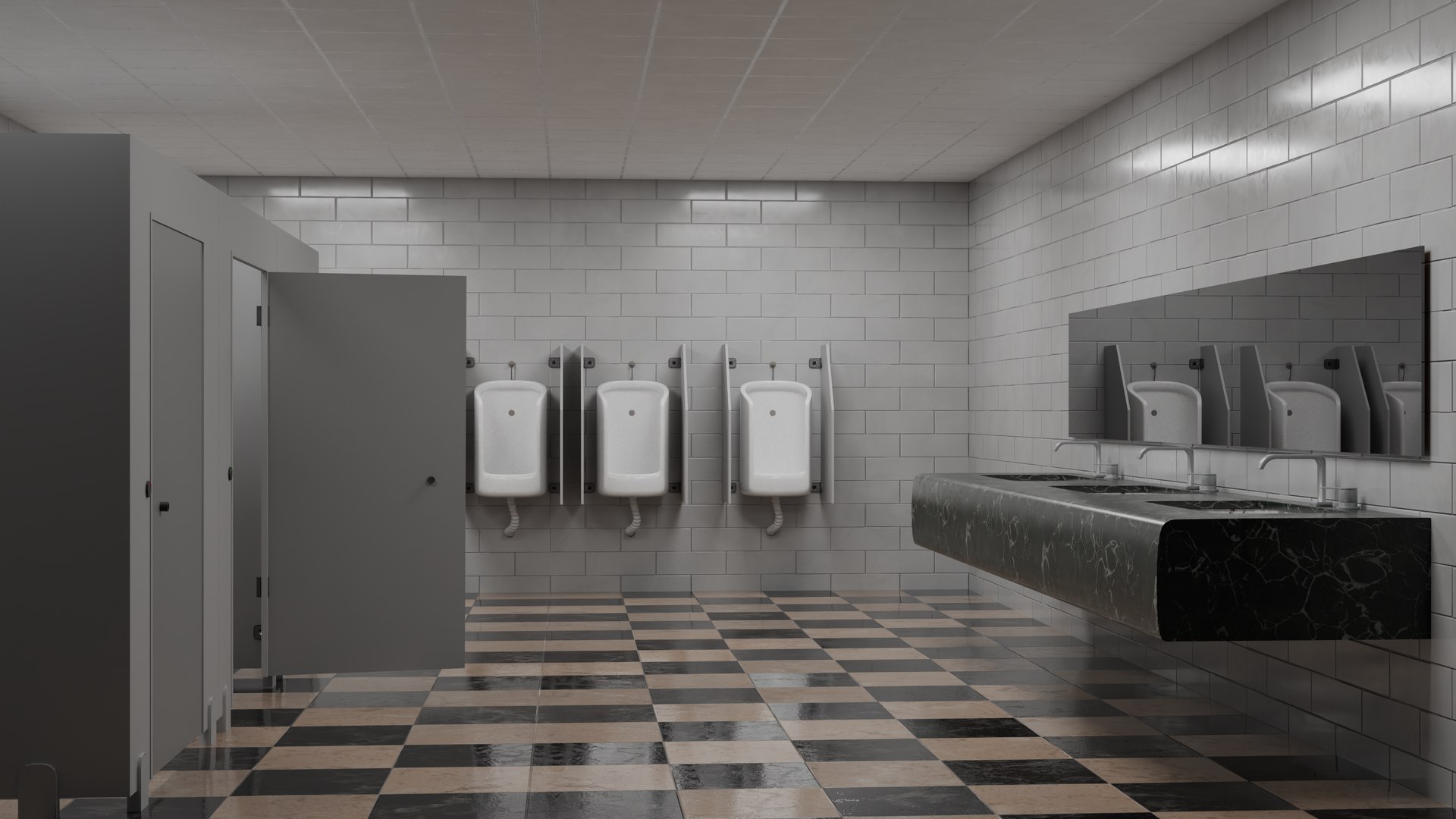 Modern Bathroom - Modular 3D Environment Model - TurboSquid 2413571