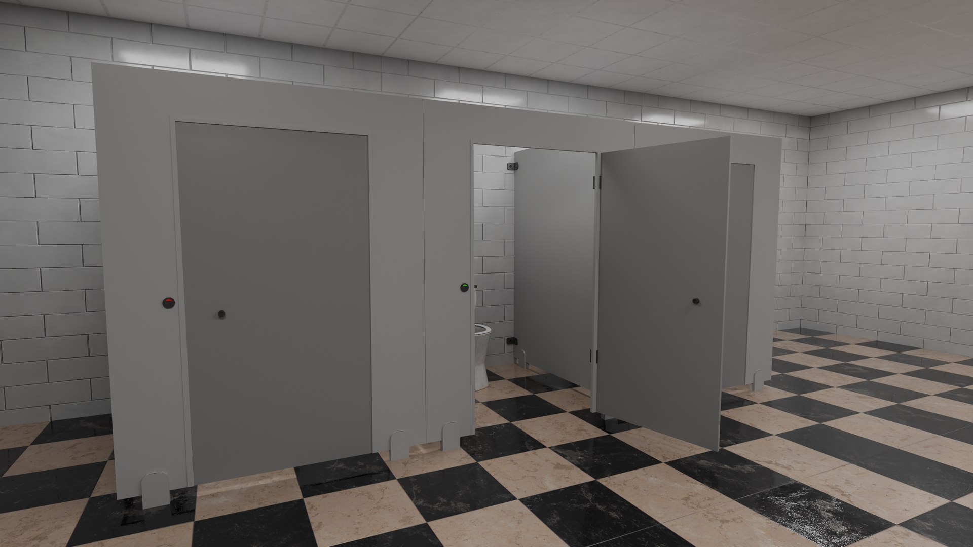 Modern Bathroom - Modular 3D Environment Model - TurboSquid 2413571