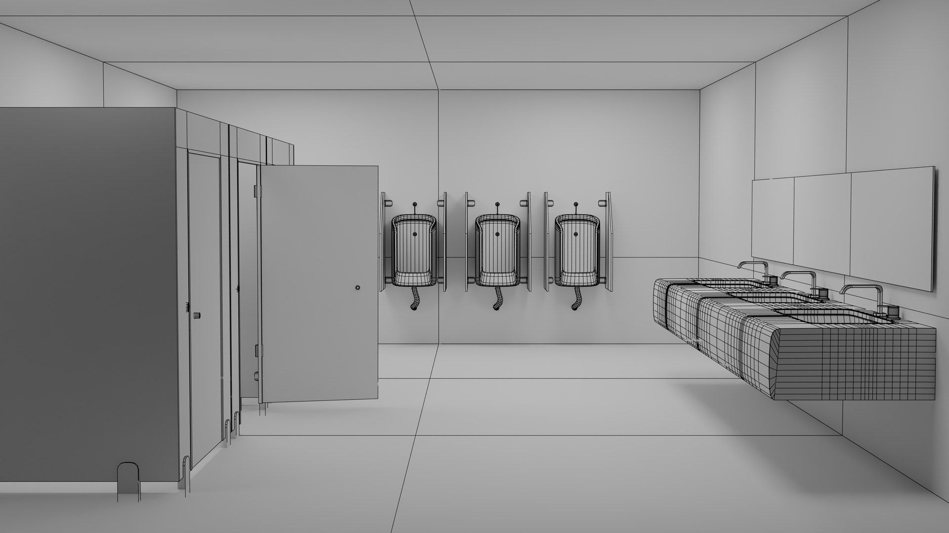 Modern Bathroom - Modular 3D Environment Model - TurboSquid 2413571