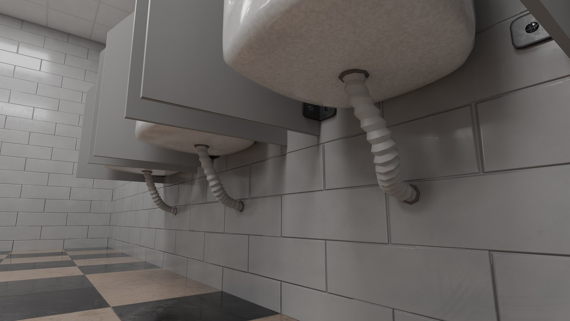 Modern Bathroom - Modular 3D Environment Model - TurboSquid 2413571