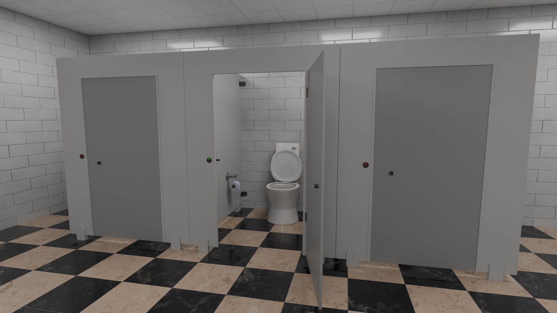 Modern Bathroom - Modular 3D Environment Model - TurboSquid 2413571